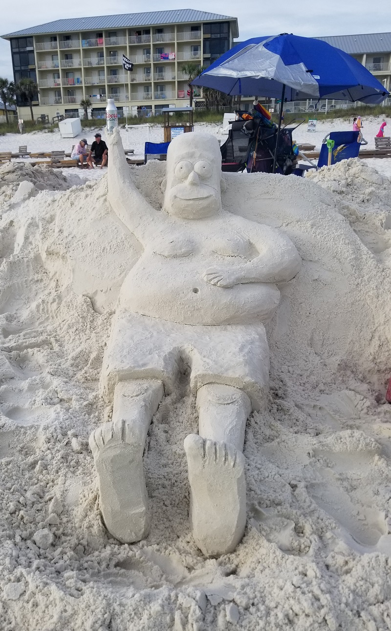 Homer Simpson - The Sandman Sand Sculptures